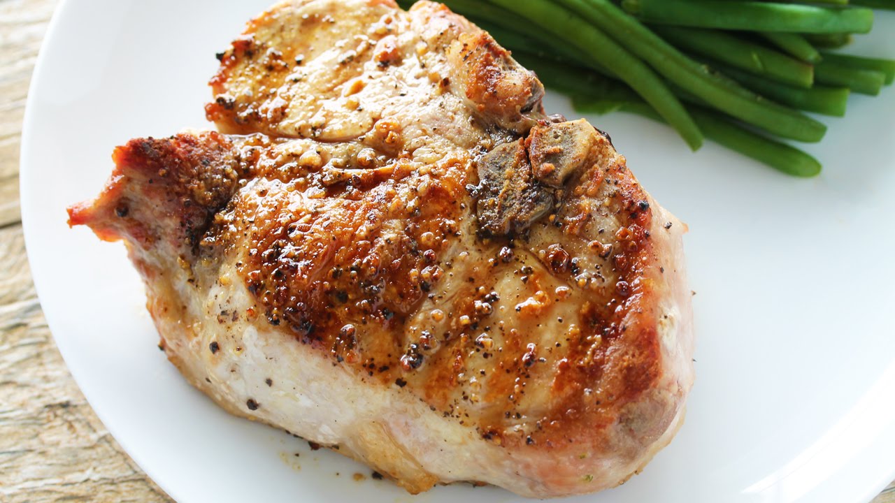 How to cook a thick cut pork chop