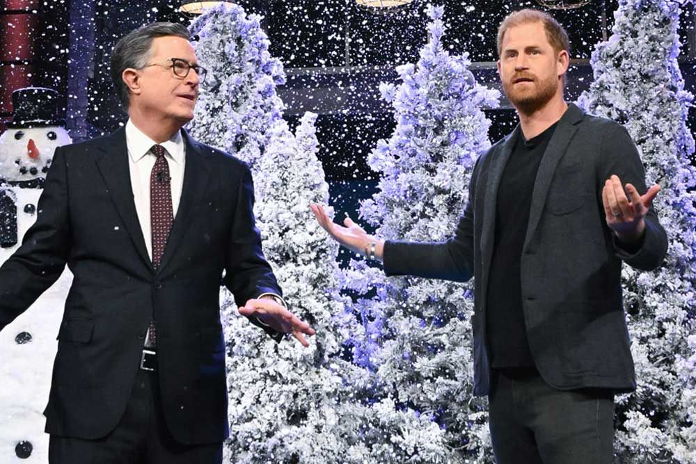 Prince Harry fakes a Hallmark Christmas movie audition on "The Late ...
