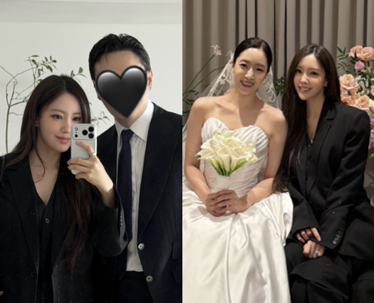 Hyomin steps out with her ♥ husband for Hahm Eun-jung’s wedding... "Not ...