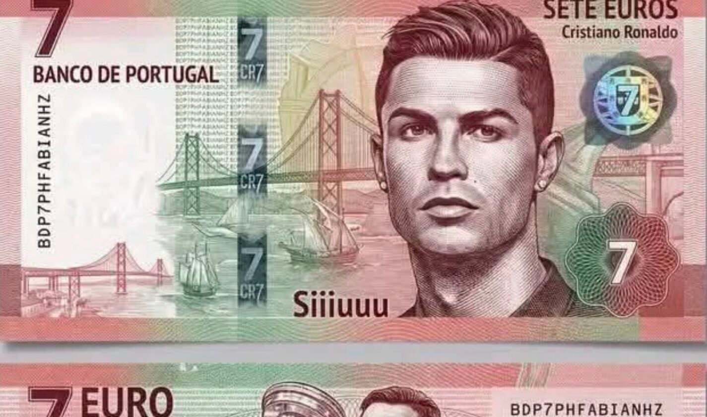 A 7 euro banknote featuring Cristiano Ronaldo, the massive buzz