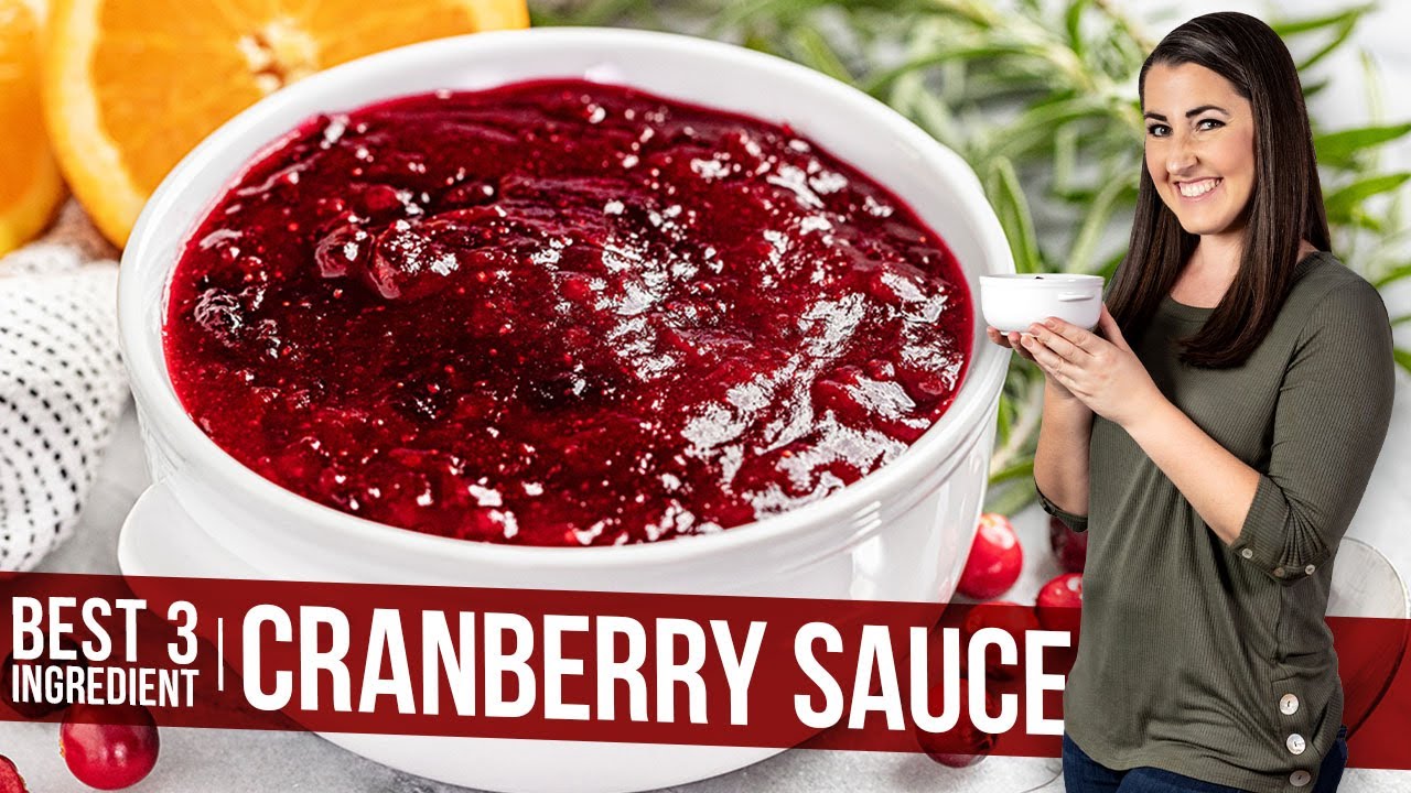 Basic 3 ingredient cranberry sauce (plus variations!)