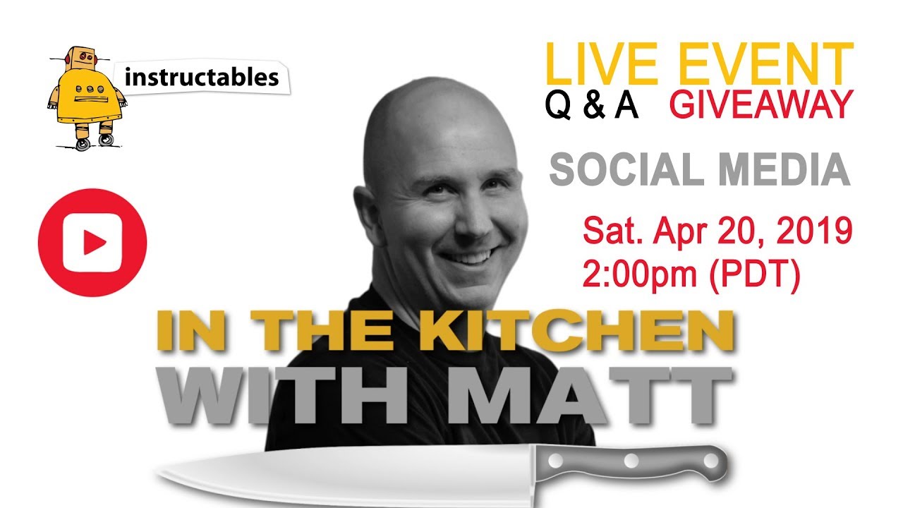 Live stream event social media Q&A and giveaway | In the kitchen with Matt