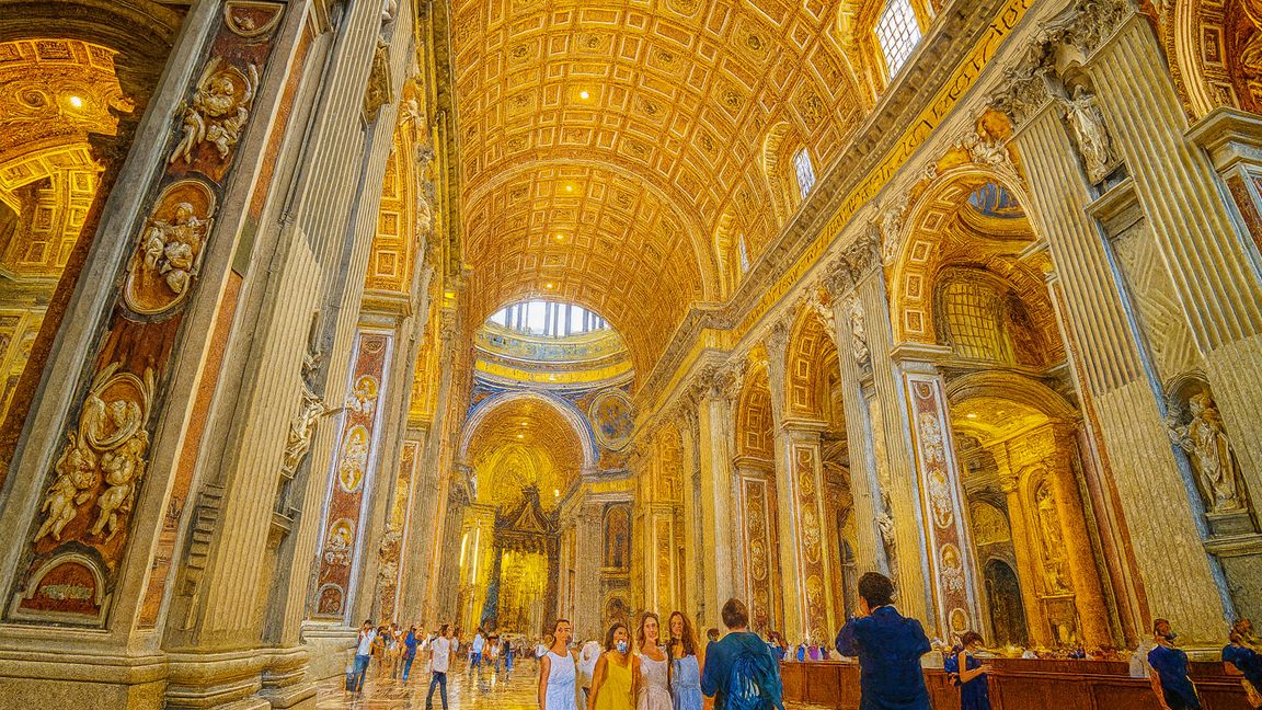 How grand is St. Peter’s interior?