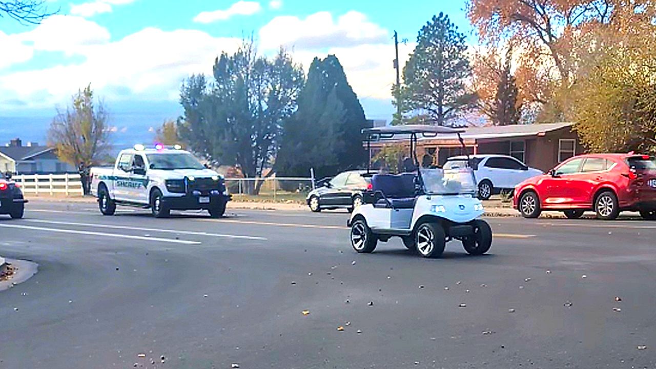 Police chase missing 7-year-old driving stolen golf cart in Colorado