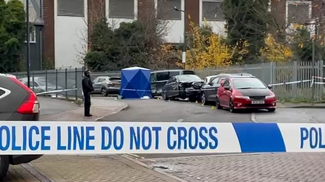 Smashed up car after man killed outside magistrates court