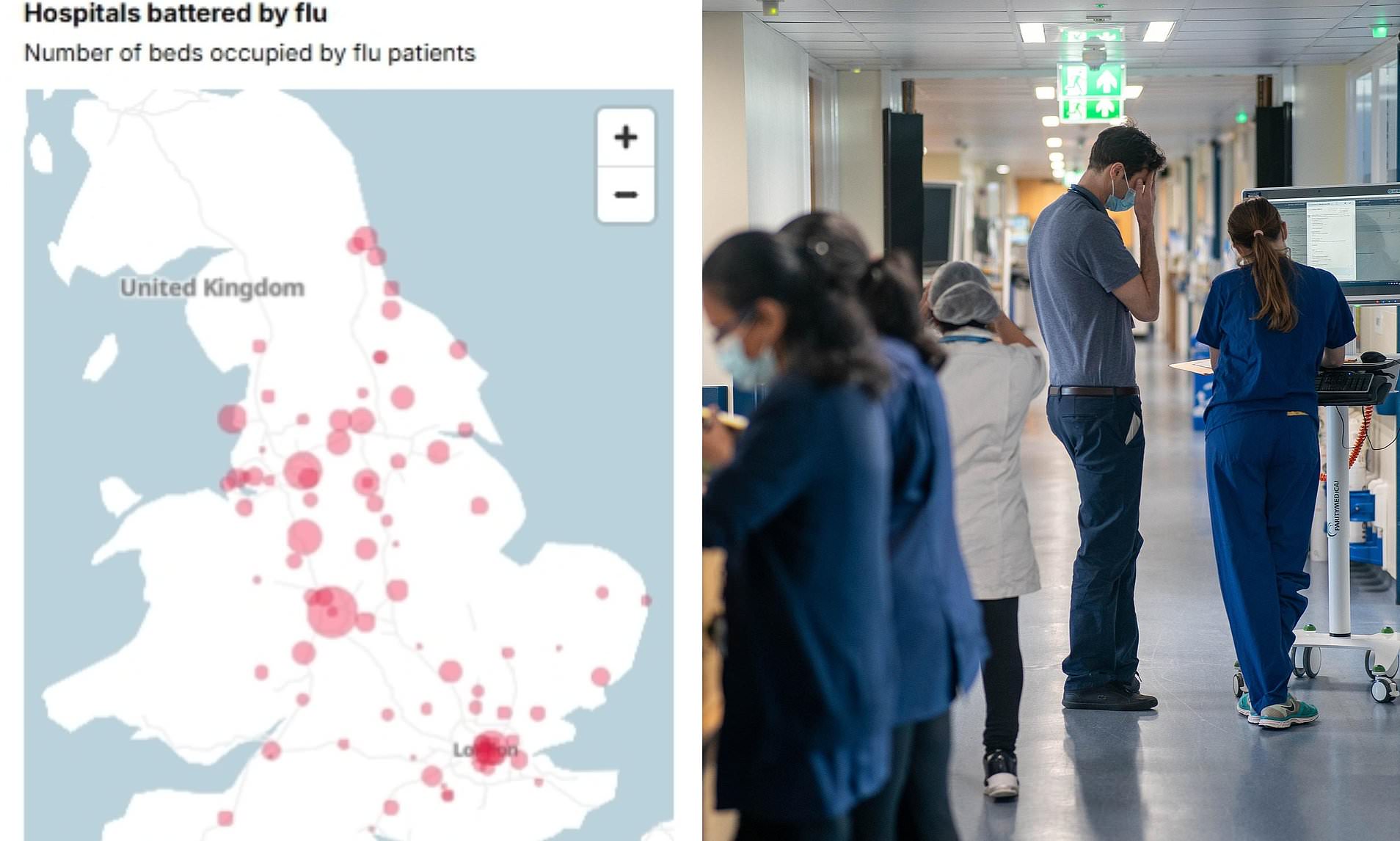 Record number of Britons hospitalised with flu as NHS warns UK is set ...
