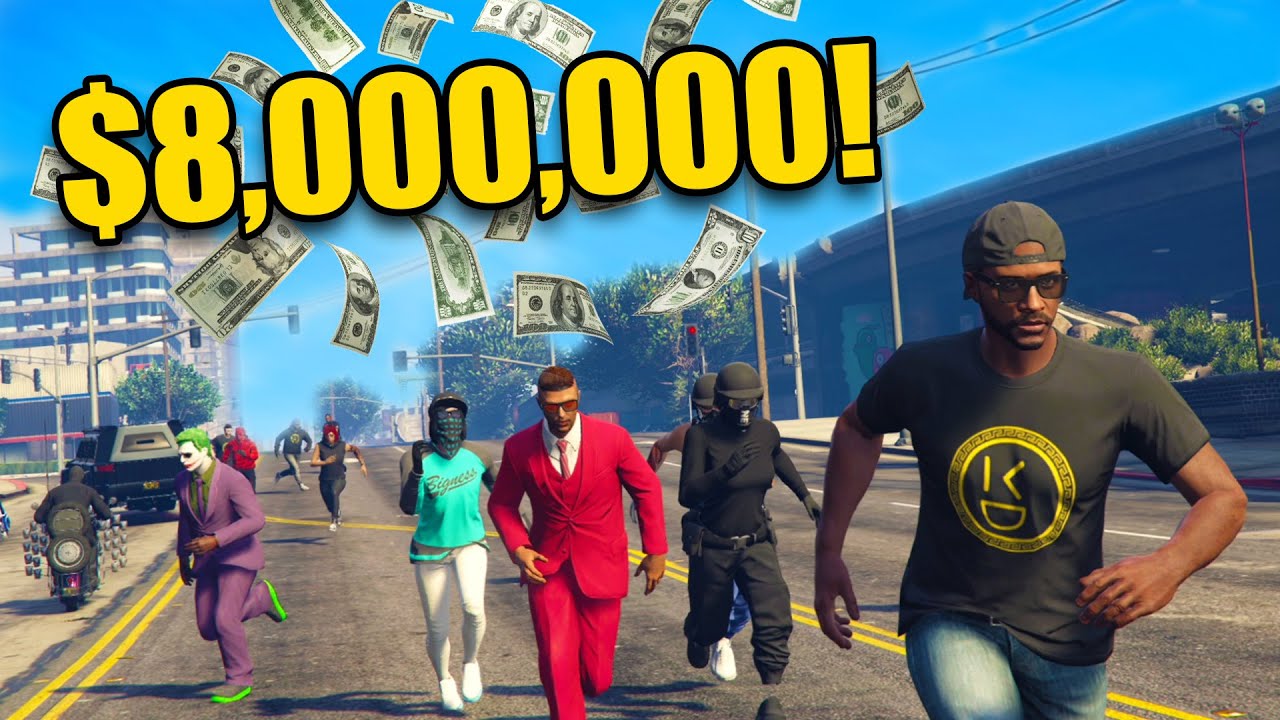 First person to catch me gets $8,000,000 | GTA 5 thug life #427