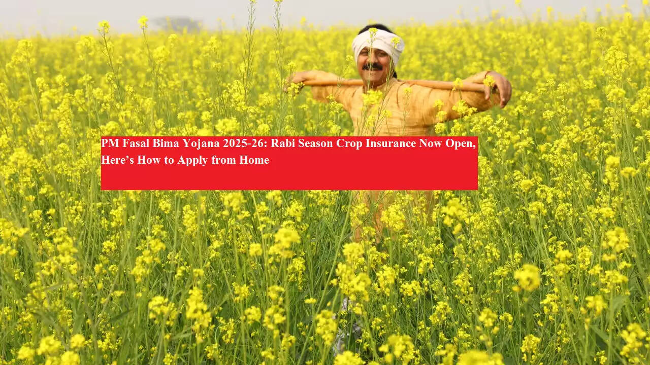 PM Fasal Bima Yojana 2025-26: Rabi season crop insurance now open, here ...