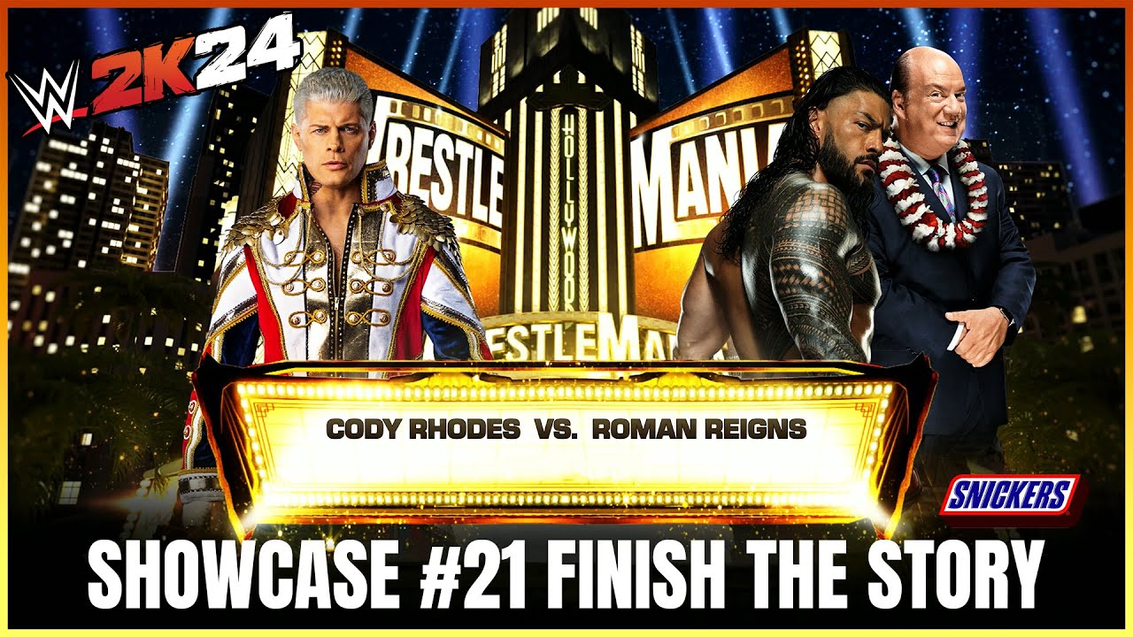 WWE 2K24 WrestleMania 39 finish the story (Roman Reigns vs Cody Rhodes)