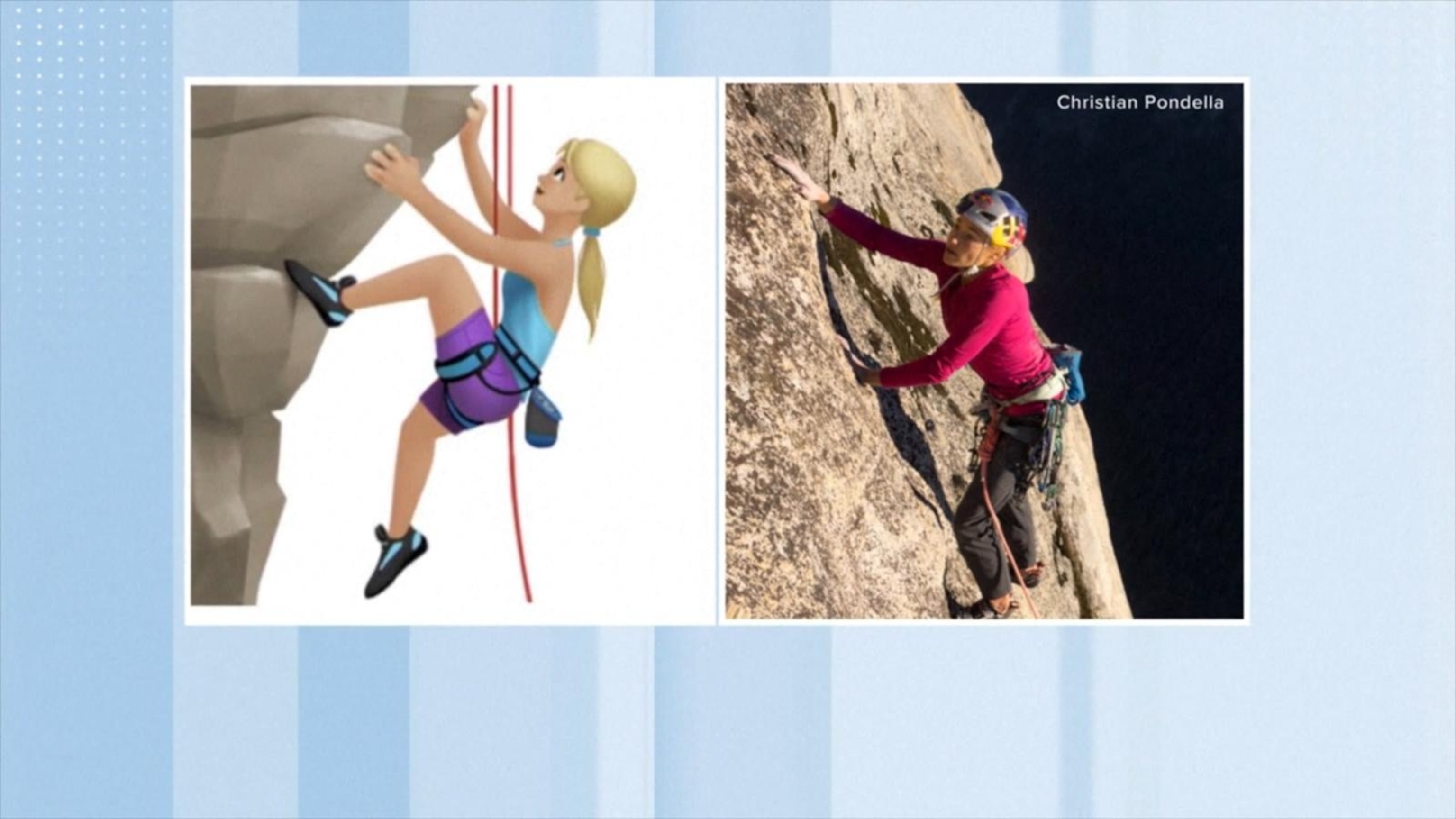 Rock-climbing superstar makes history while inspiring an emoji