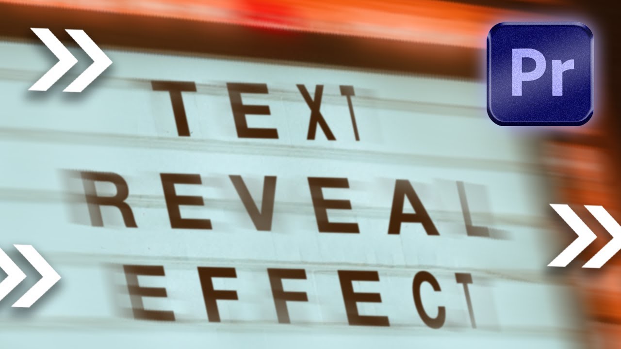 How to create a text reveal animation in Premiere Pro