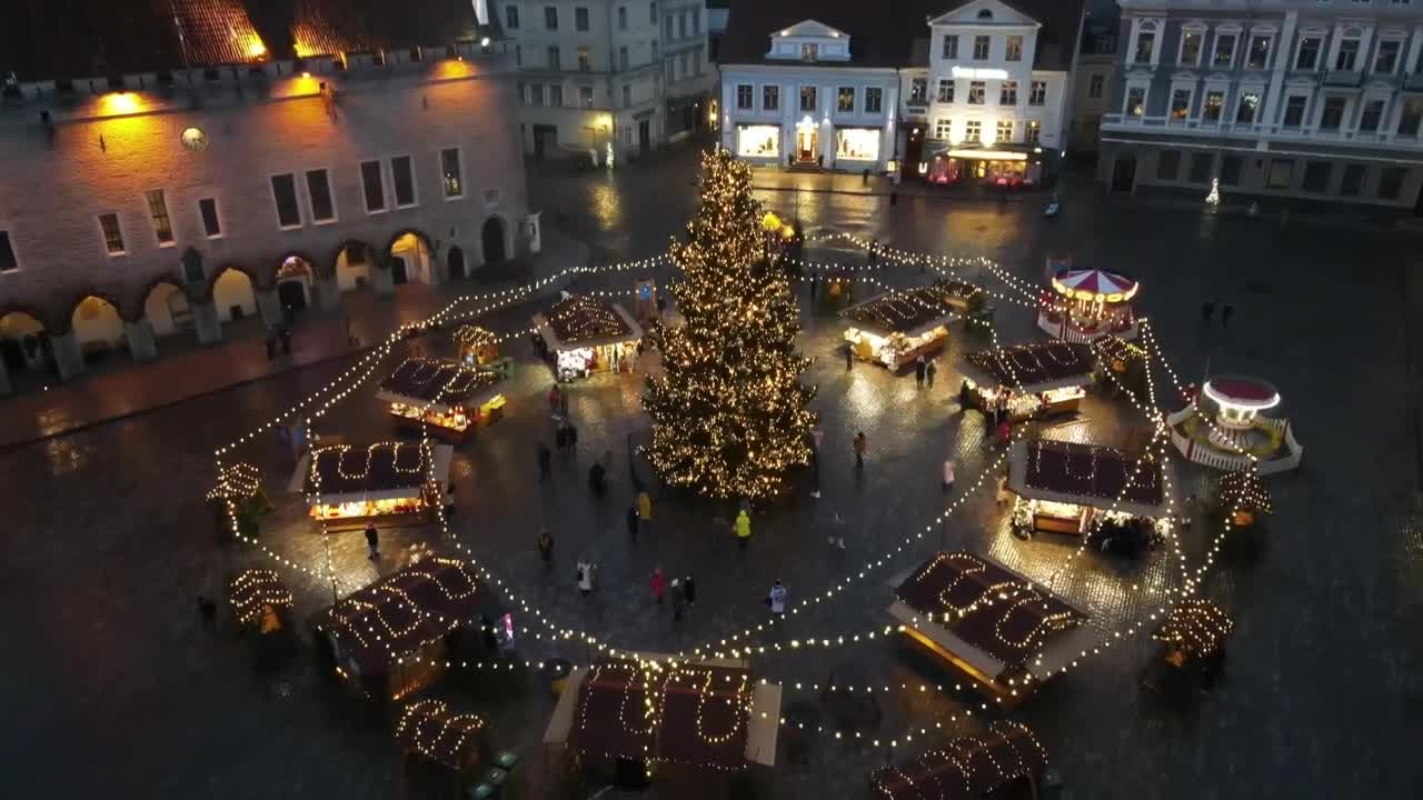 Tallinn Christmas Market: Drone tour of Estonia's festive heart