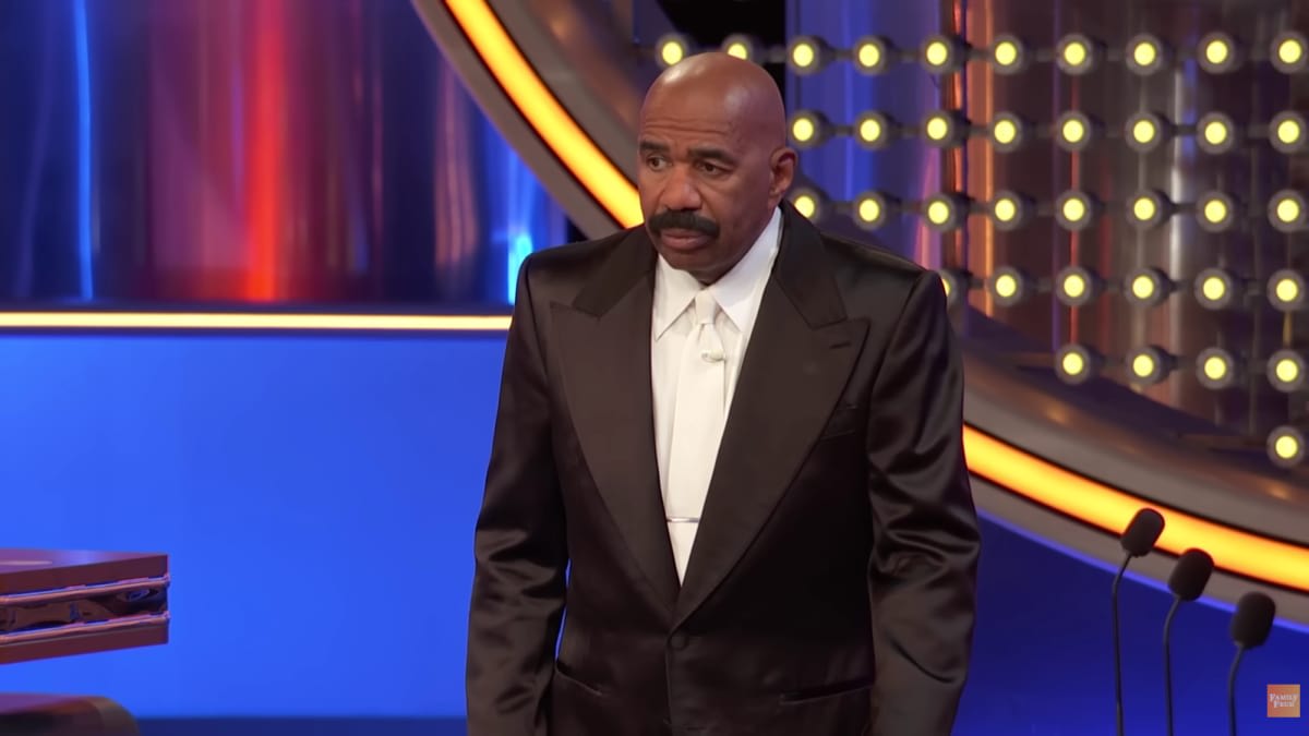 'Family Feud' host Steve Harvey couldn't keep it together after hearing ...