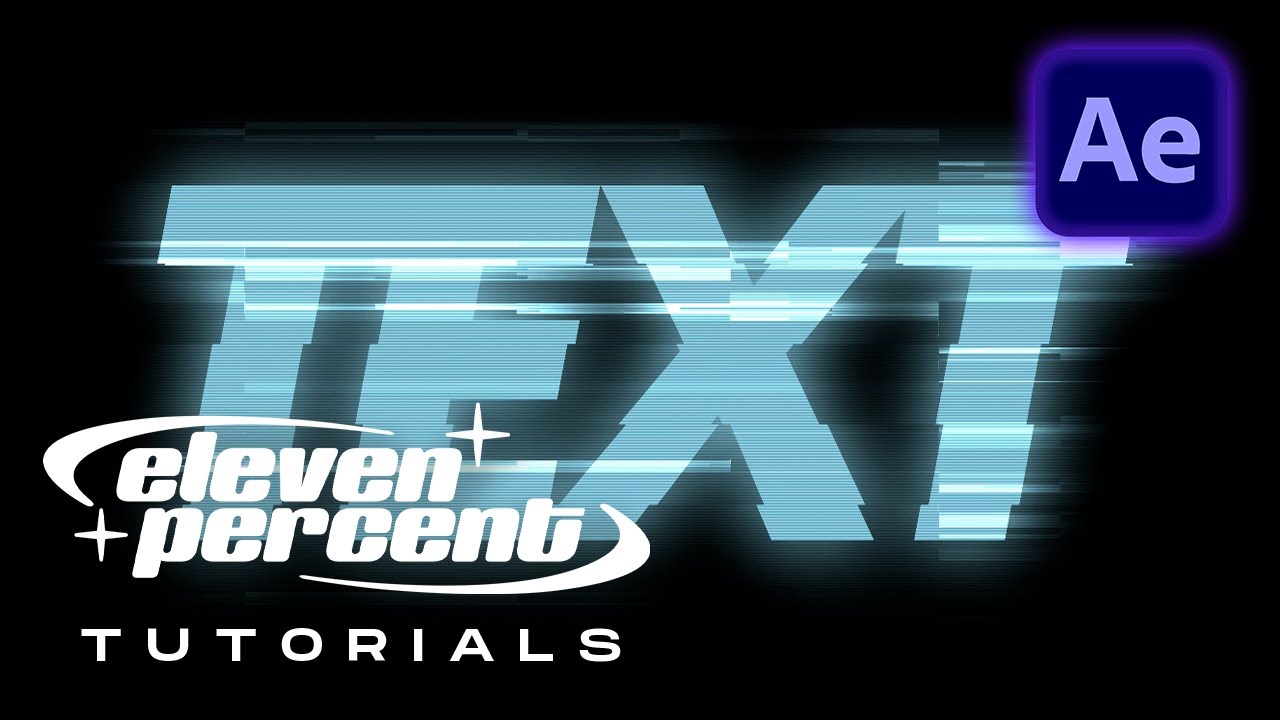 Holographic glitch text effect | After Effects tutorial
