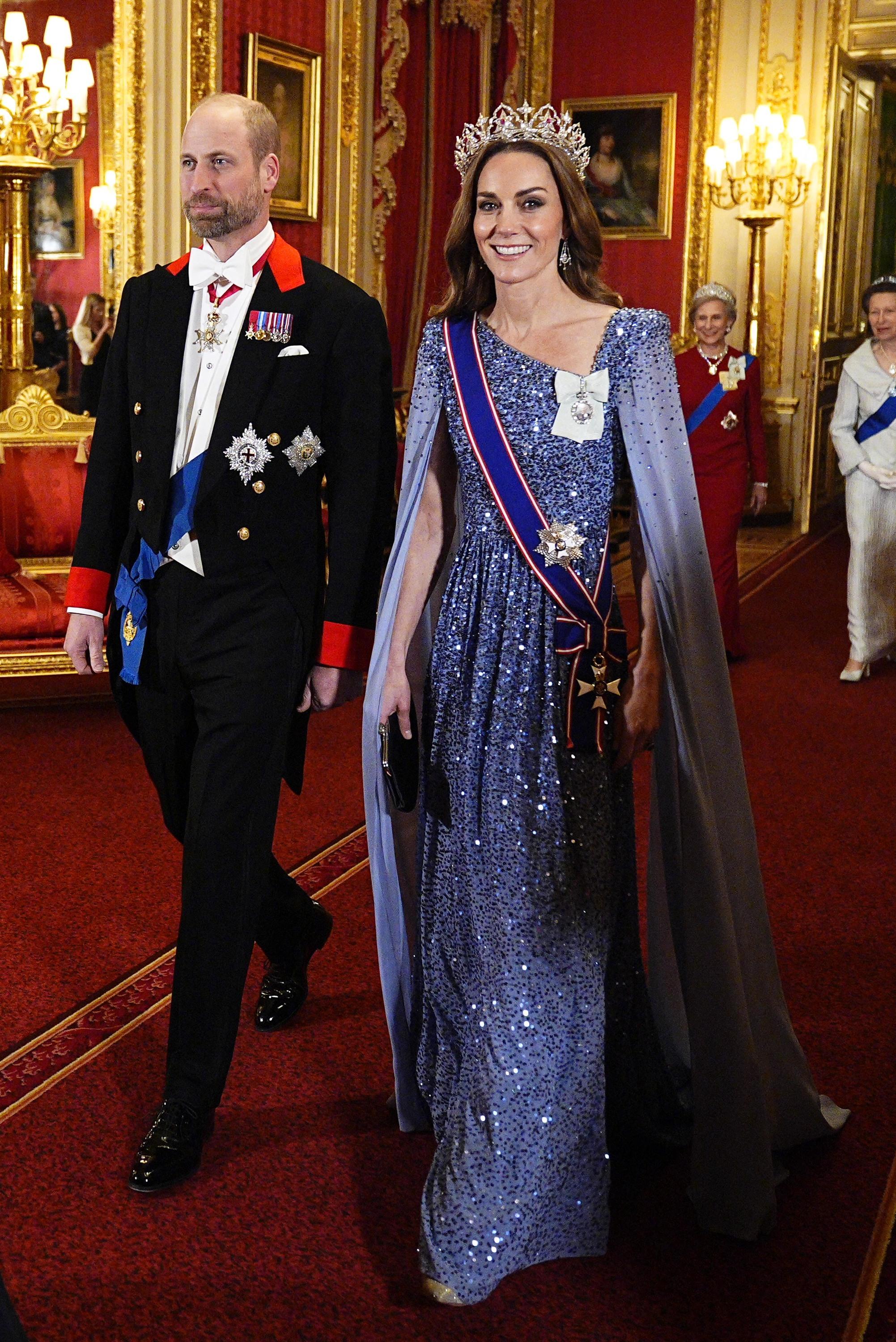 Kate Middleton renversante au banquet d’État à Windsor : son diadème ...