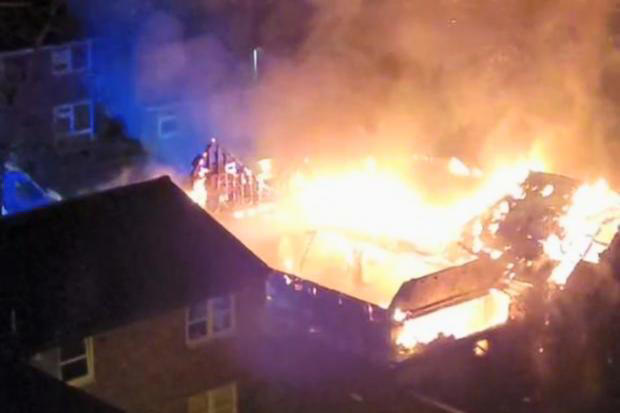 Shocking pictures of Plumstead car workshop fire with huge plumes of smoke