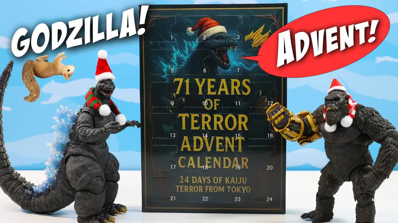 Godzilla Advent Calendar Calendar 71 Years of Terror with BigFoot 2025 ...