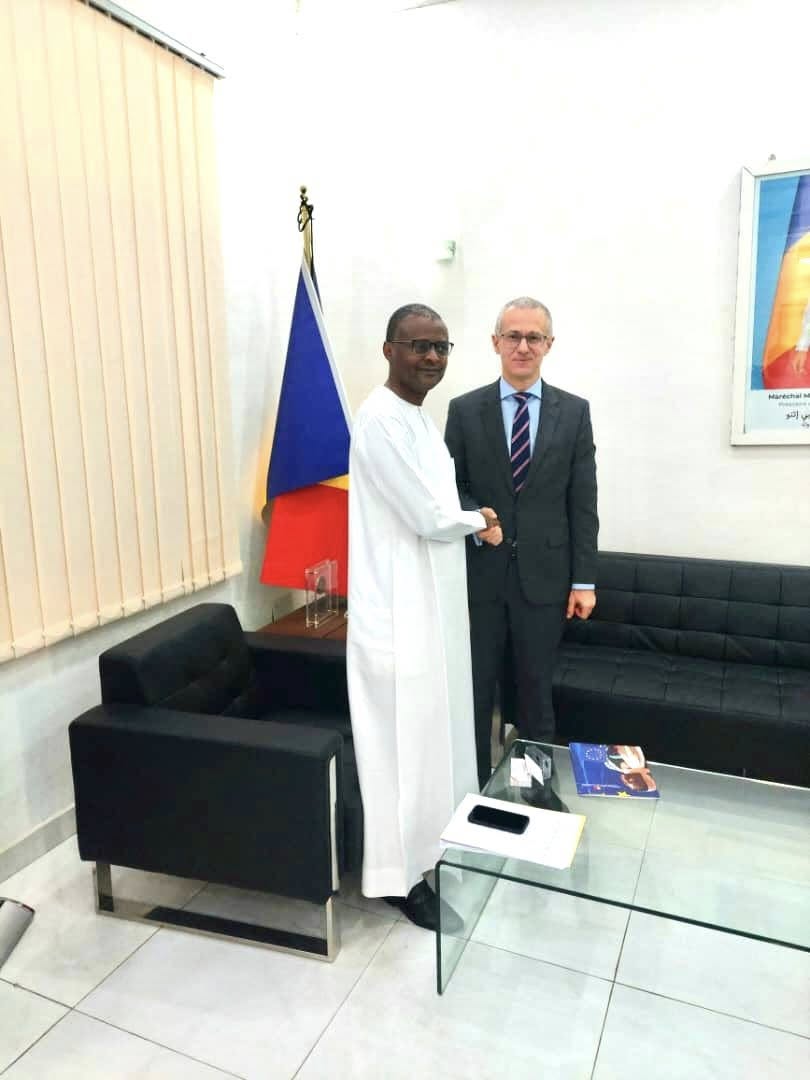 Tchad : Tahir Hamid Nguilin échange avec l’ambassadeur de l’UE