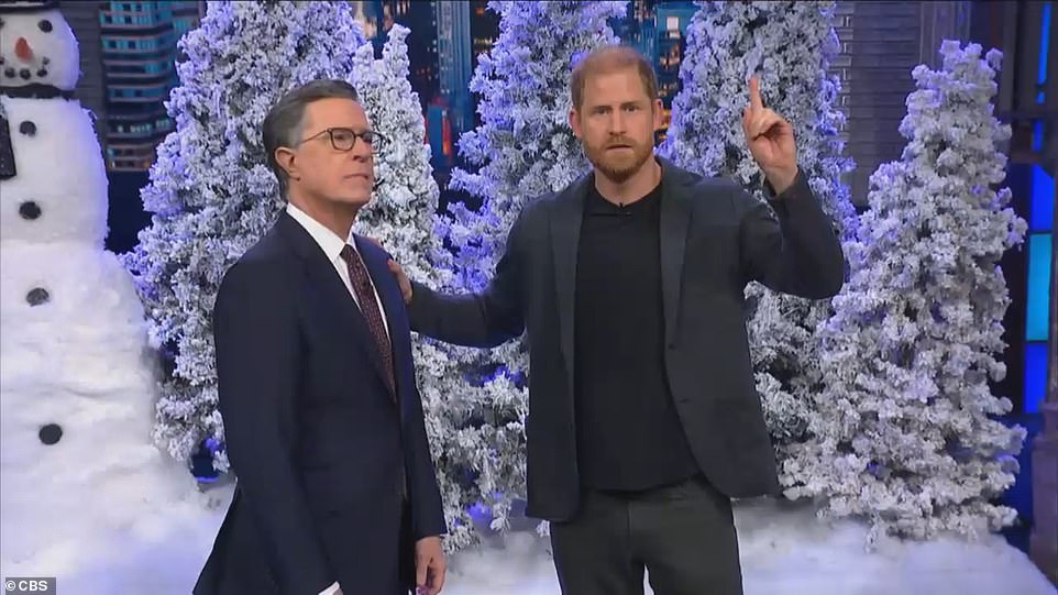 Prince Harry showered with boos from Colbert's Late Show audience