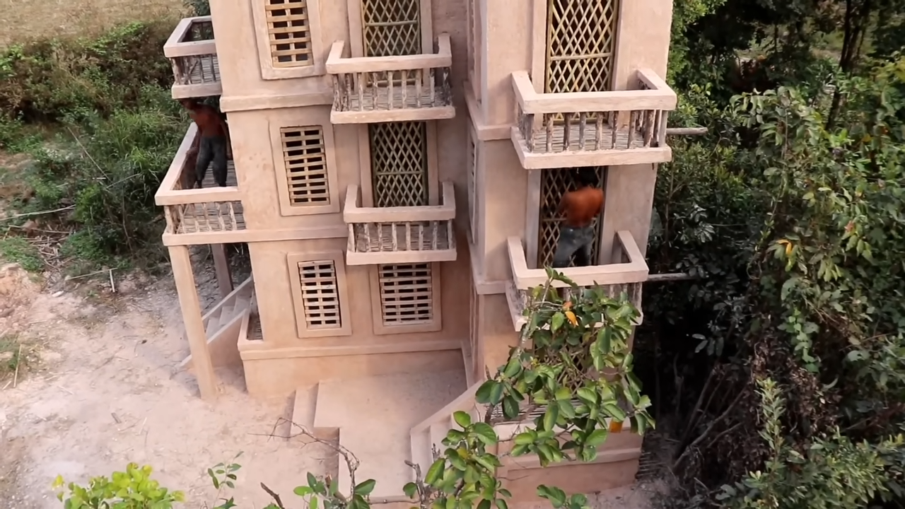 A $0 hand built modern four story mud house more luxurious than any resort