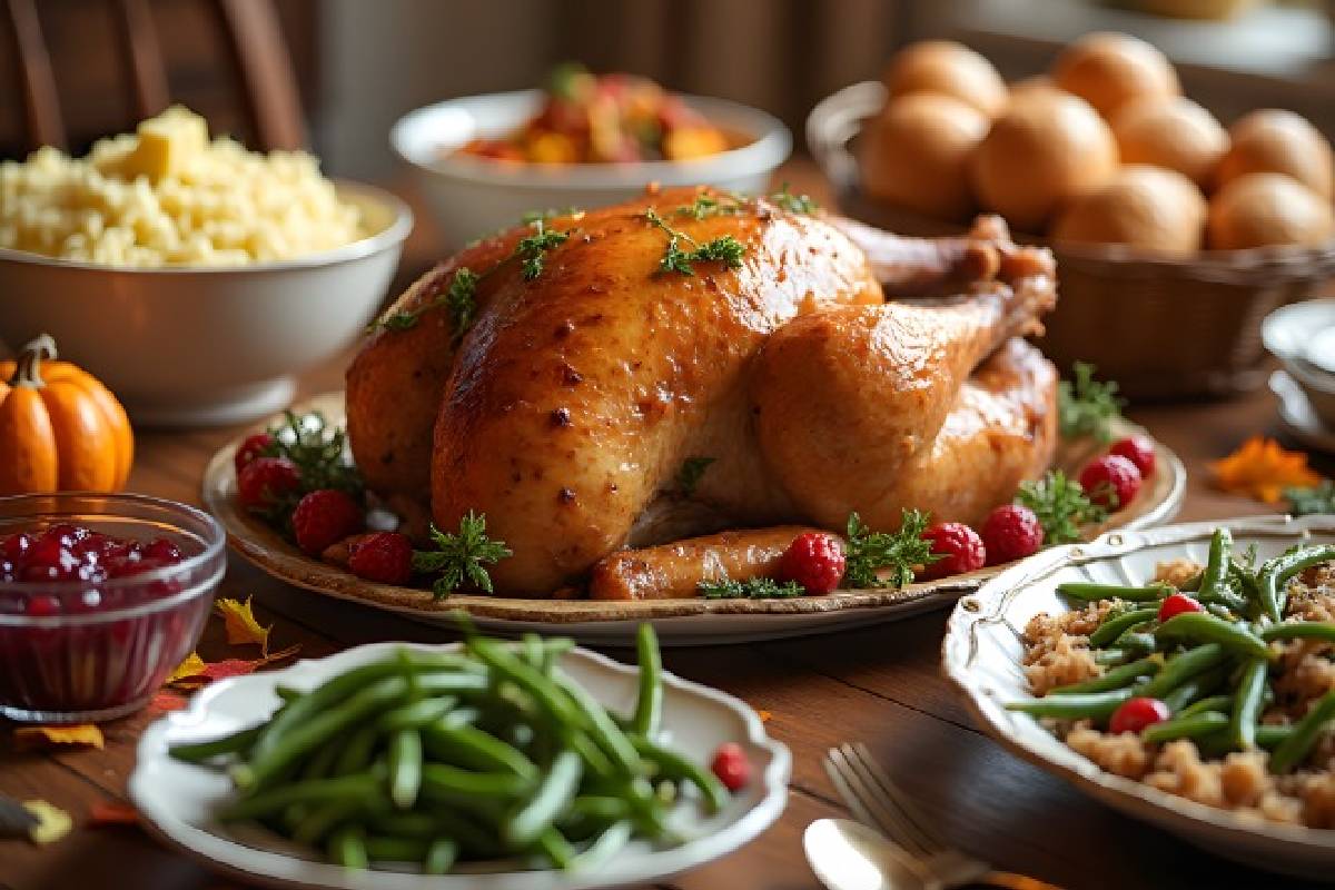A festive feast delivered to your doorstep: grand Thanksgiving turkey ...