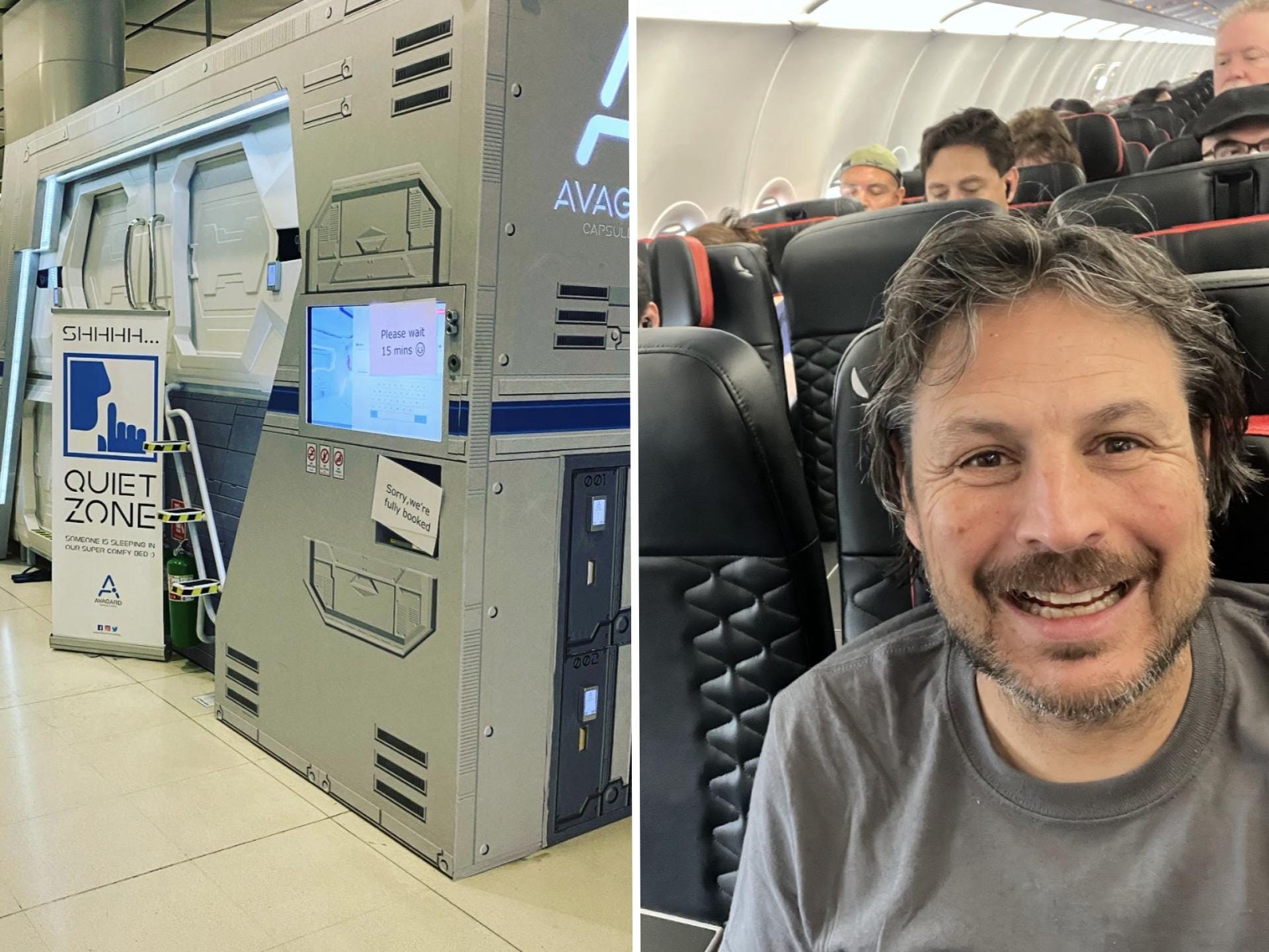 I stayed in a pod at an airport for $50. It was tiny and a bit awkward ...