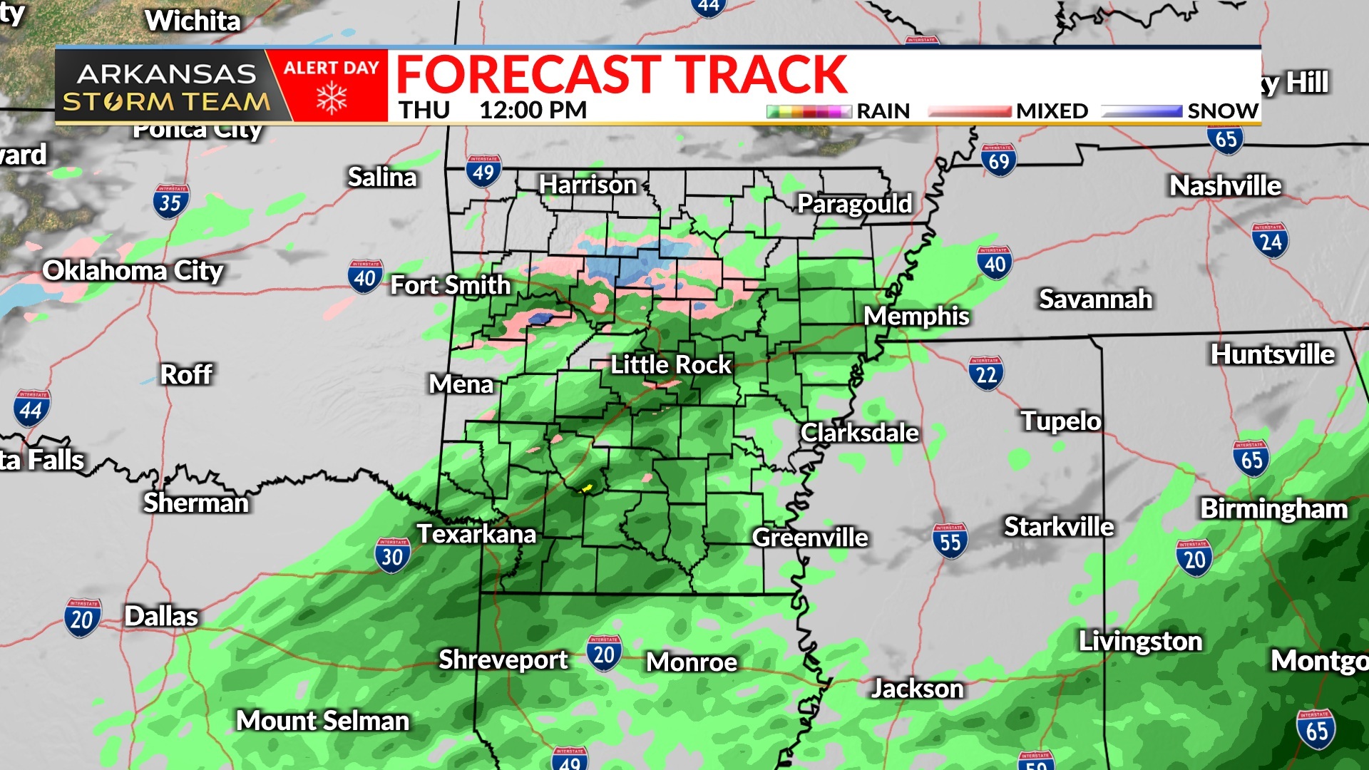 A wintry mix for Thursday