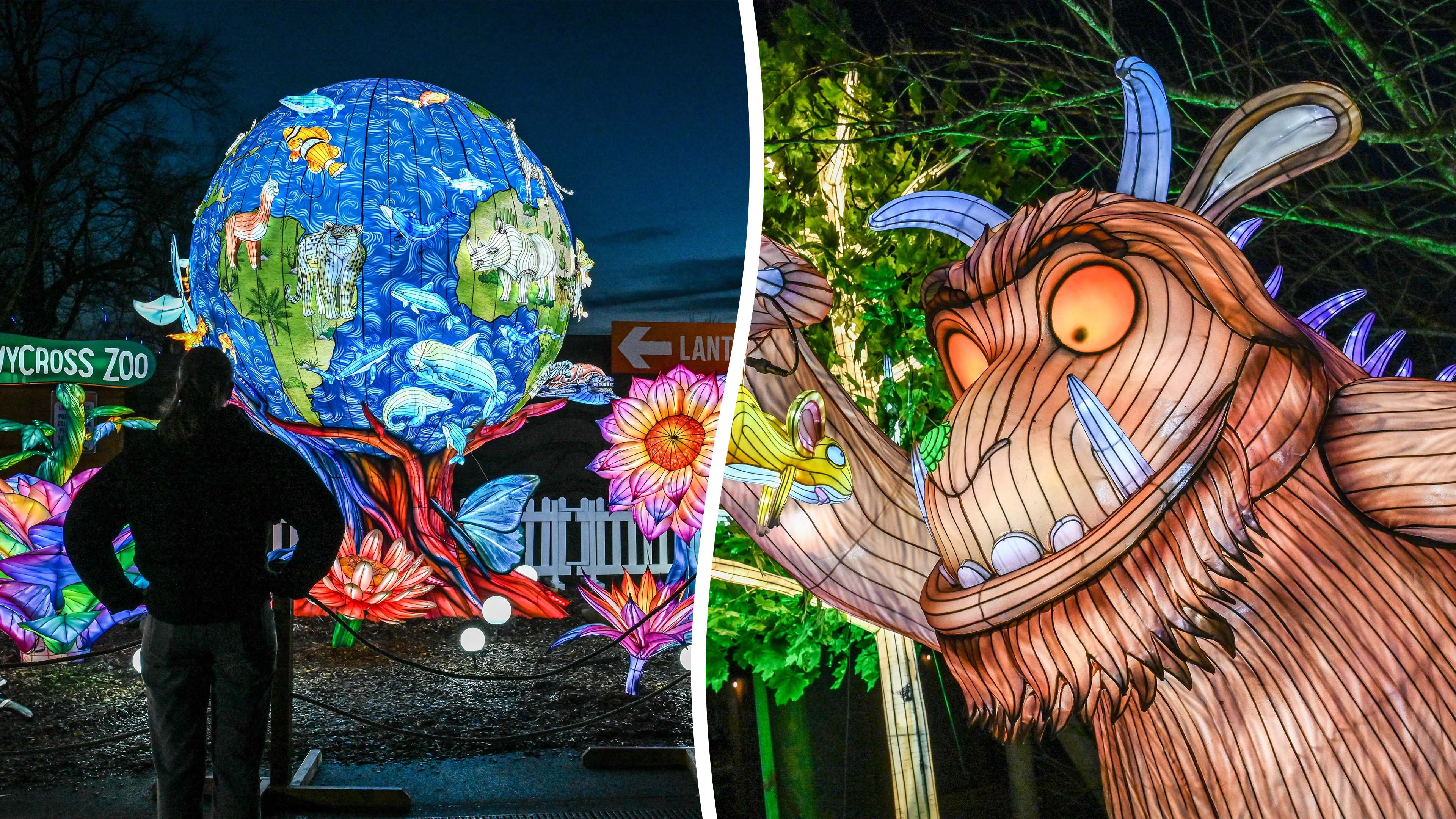 Mesmerising footage shows UK's biggest lantern display illuminated for ...