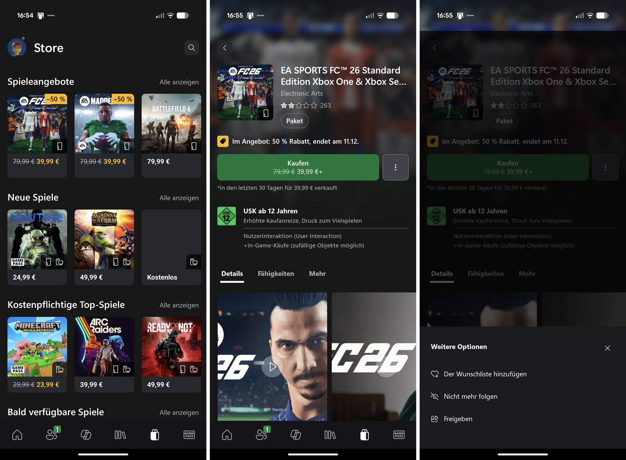 Die mobile Xbox App erhält einen Store und eine Wunschliste