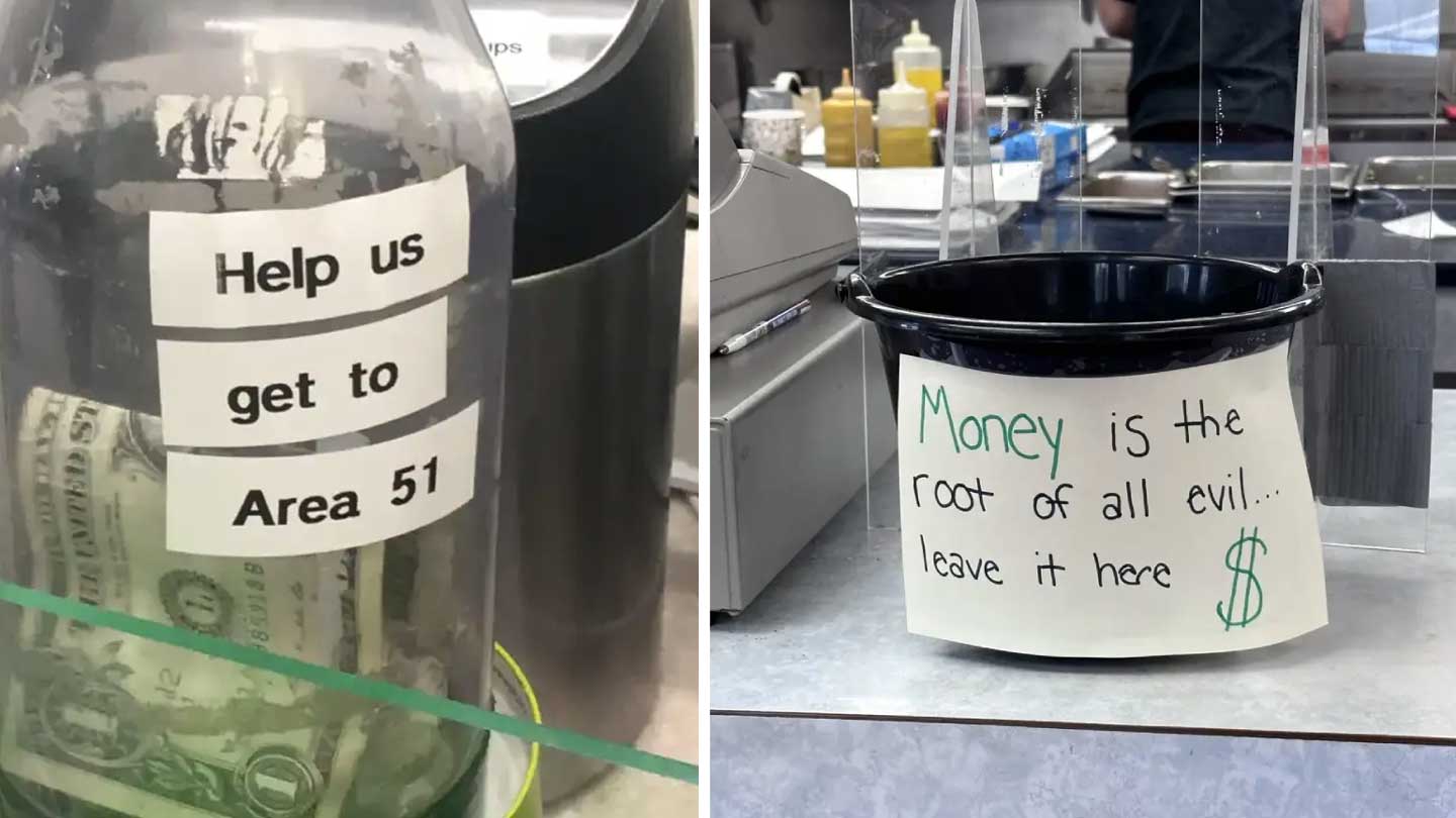 16 tip jars with jokes that actually worked