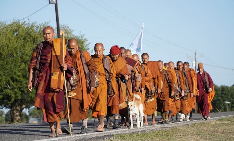 Walk for Peace monk has leg amputated following accident