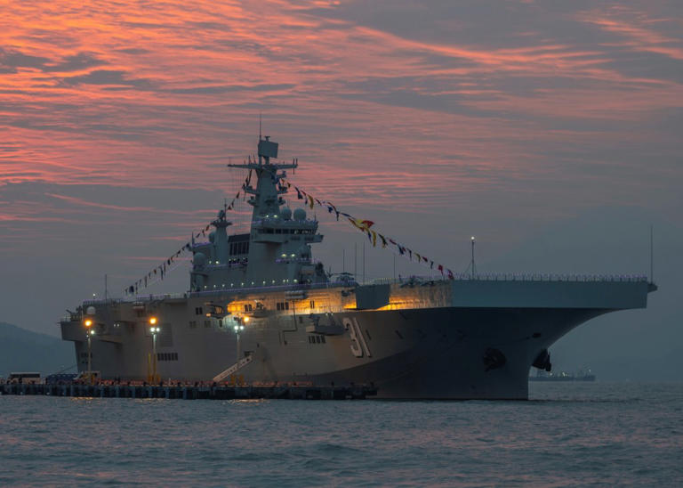 Satellite imagery reveals Chinese naval group in West Pacific