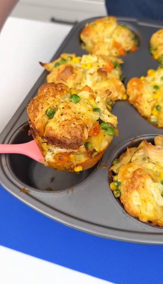 Pull-apart chicken pot pie muffins recipe made easy