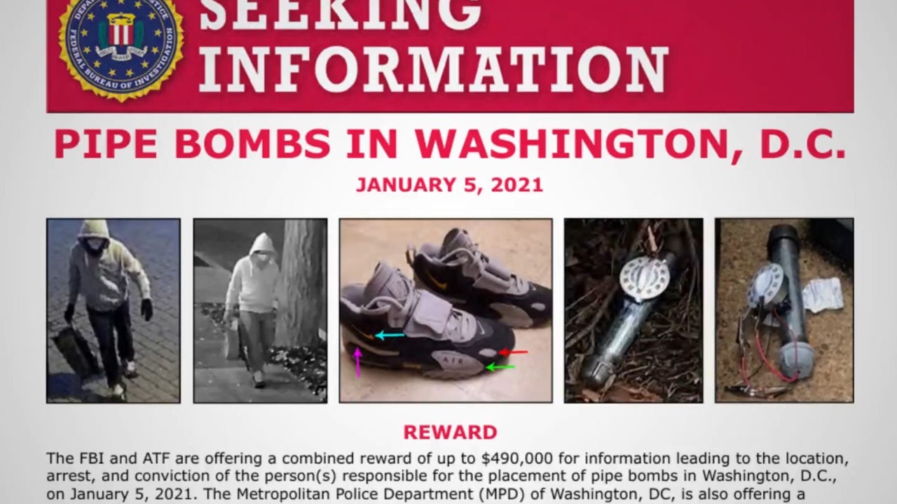 DC pipe bomber arrest: FBI takes man into custody over bombs planted ...