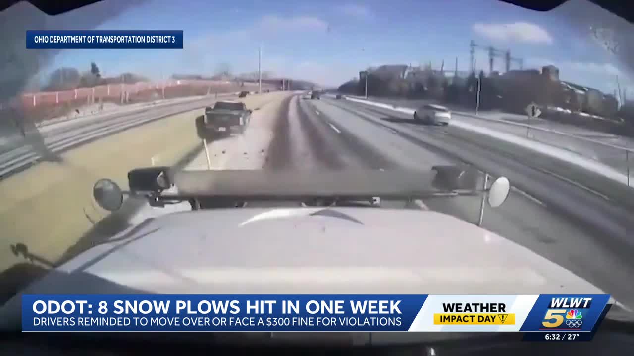 ODOT reminding drivers to use caution as 8 snow plows hit in one week
