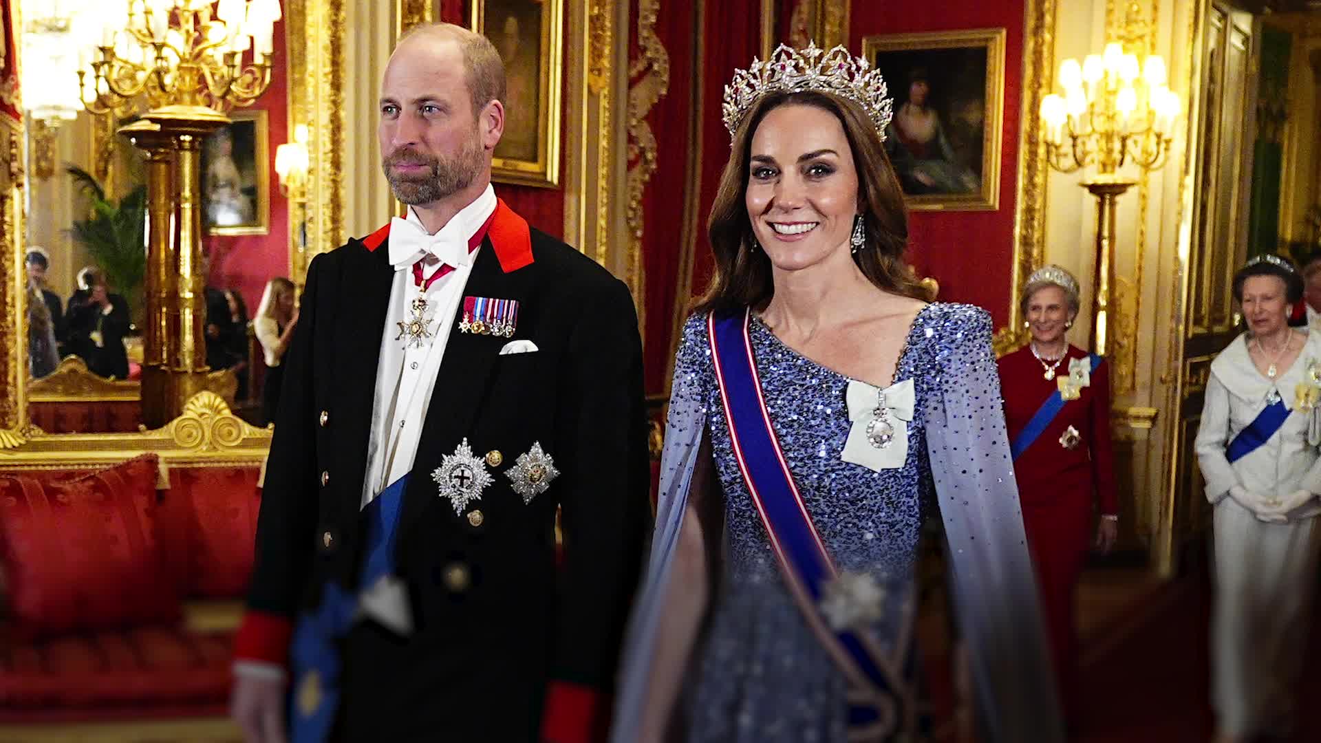 Kate sparkles in tiara designed by Prince Albert