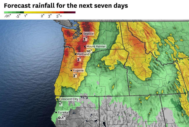 Atmospheric rivers could bring 10 straight days of rain to these West ...