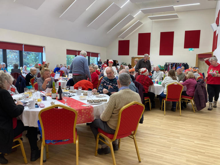 Hellingly Young at Heart club members celebrate an early Christmas