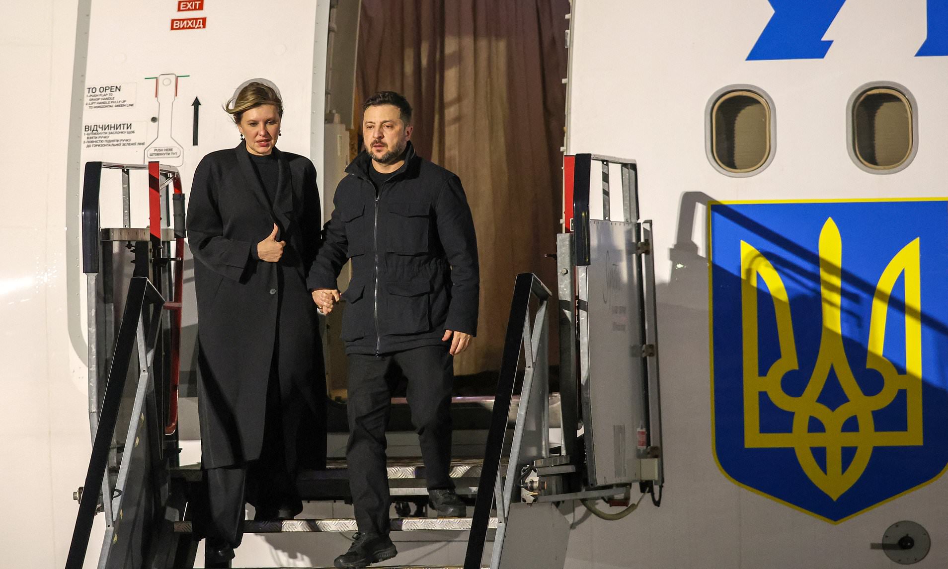Zelensky's jet 'is targeted by military-style drones which fly towards ...