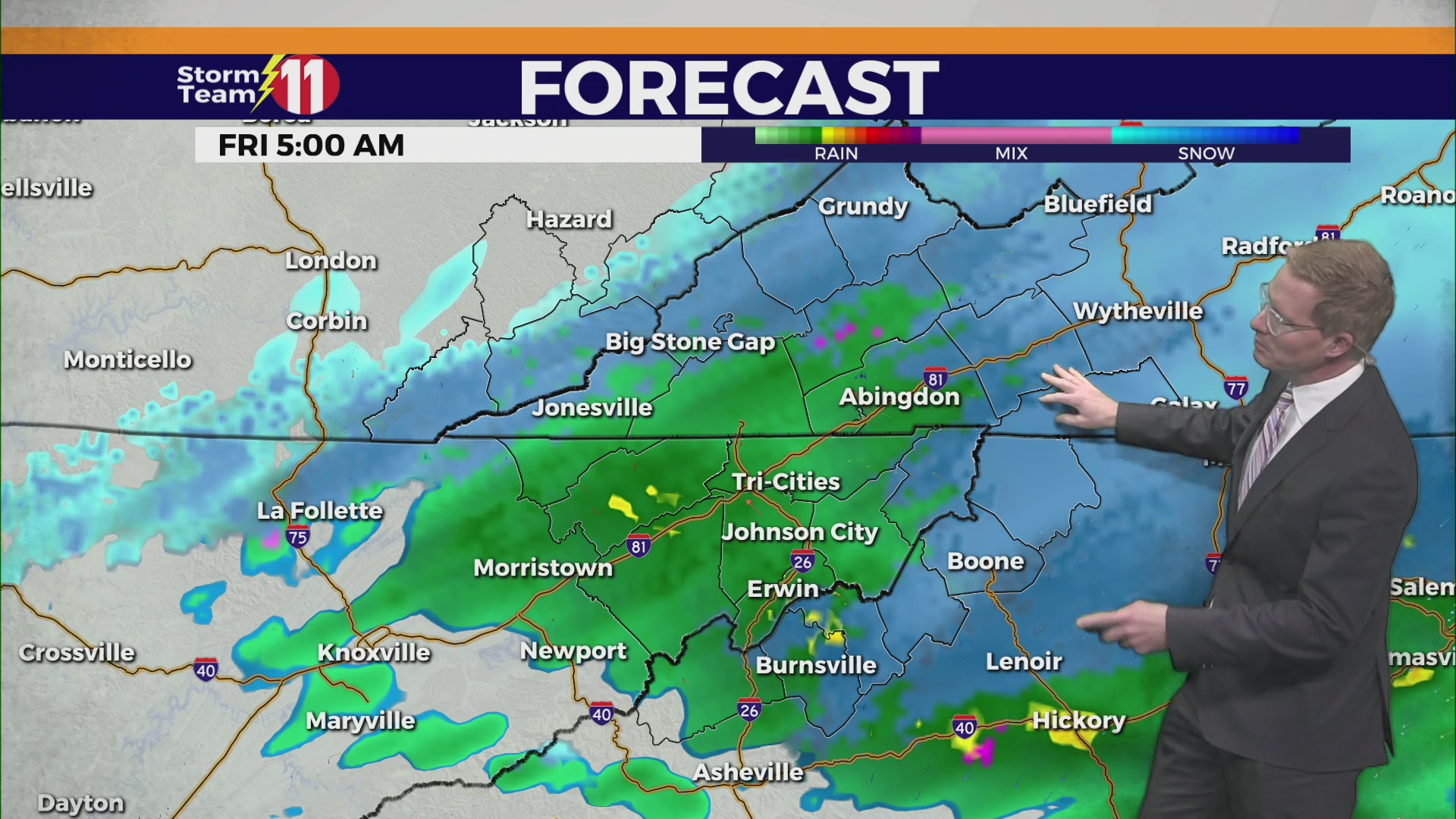 Wintry mix moves in tonight