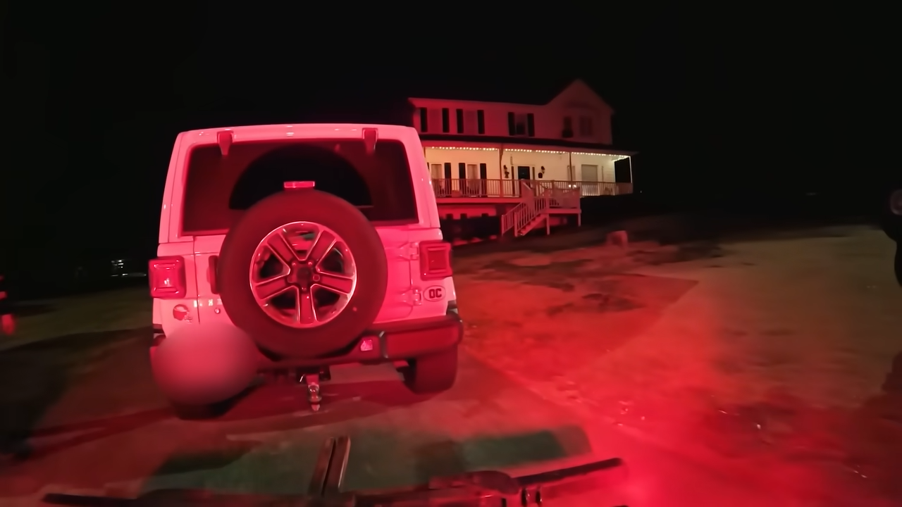 They blocked the truck with cross ties