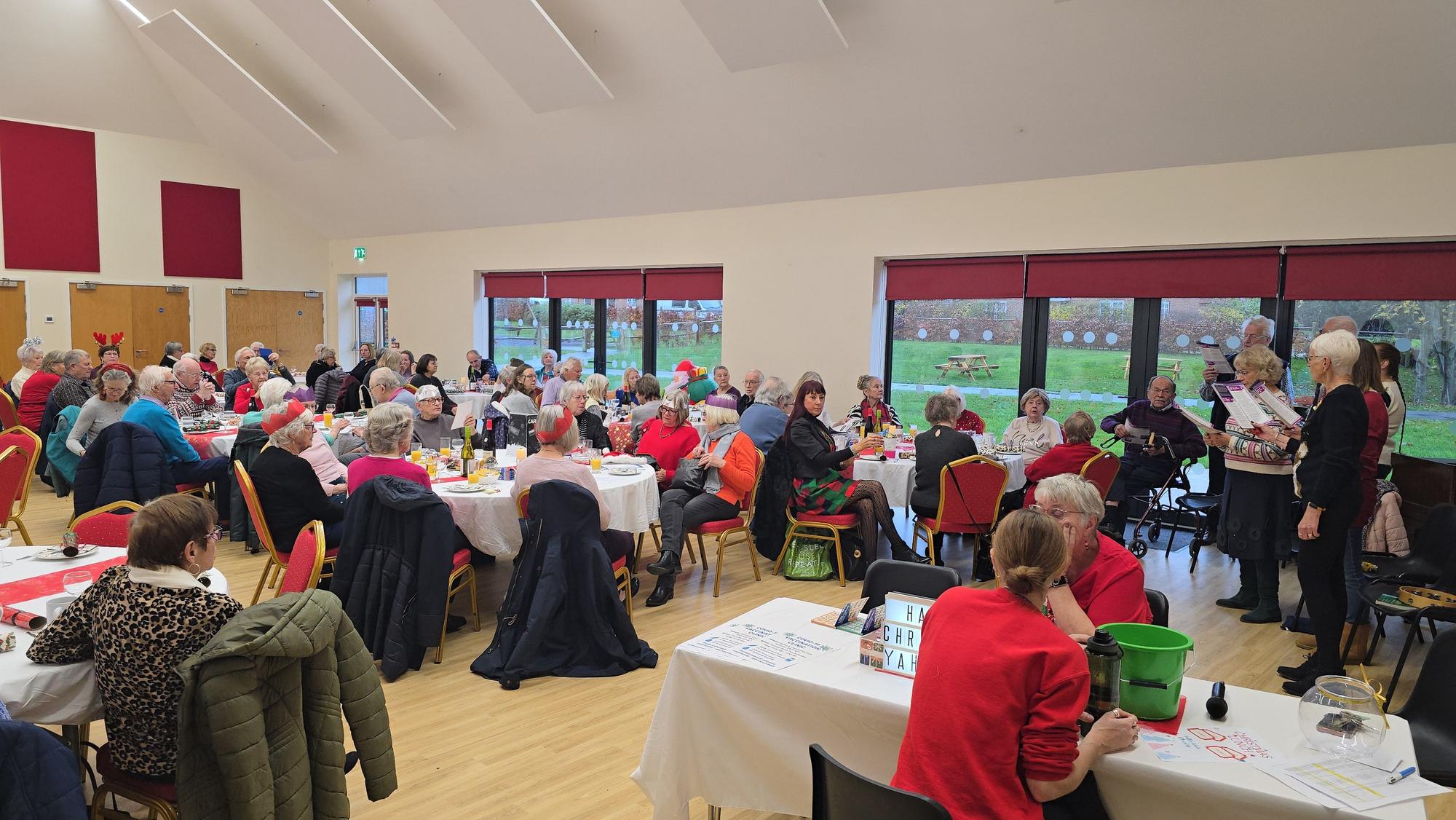 Hellingly Young at Heart club members celebrate an early Christmas