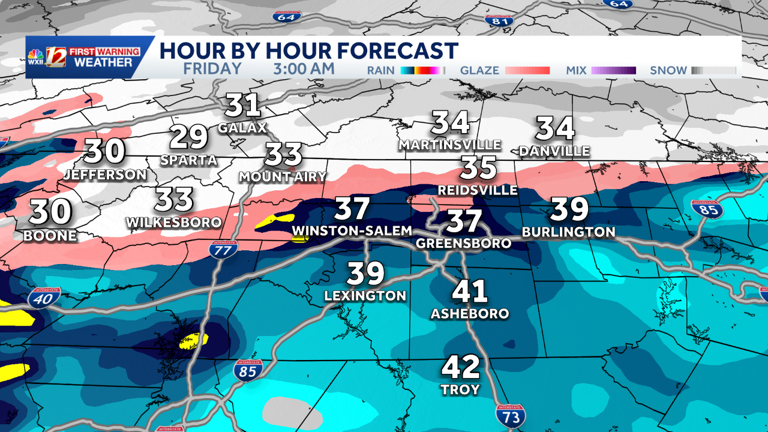 Wintry mix for the Piedmont Triad, foothills, & mountains | North ...