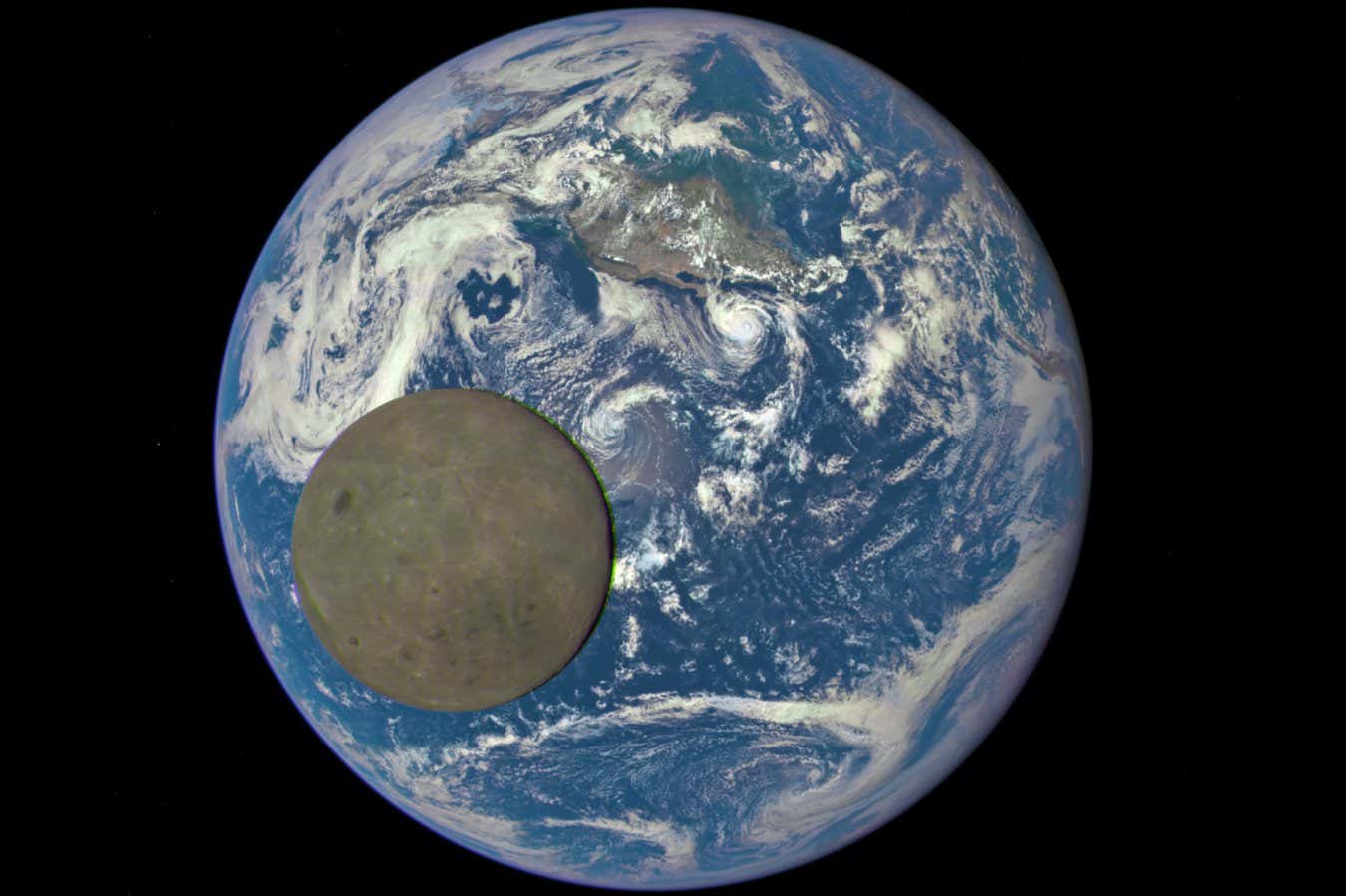 Forming moon may have taken three big impacts early in Earth’s history