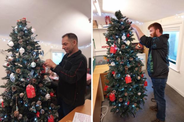 Charity residents create decorations for Christmas tree festival
