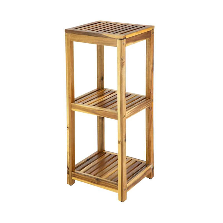 Costco's all-wood storage tower is perfect for cramped bathrooms
