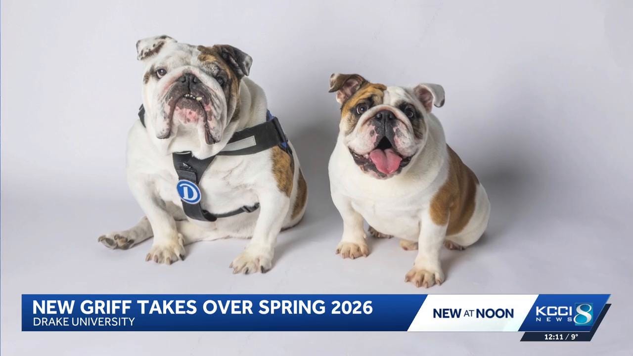 Drake introduces Griff III, the school's next live mascot