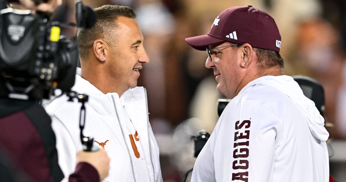 Mike Elko reacts to Steve Sarkisian pushing for Texas to make College ...
