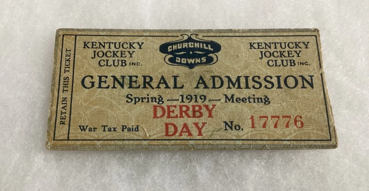 ‘Exceedingly rare’ 1919 Kentucky Derby ticket sold on eBay