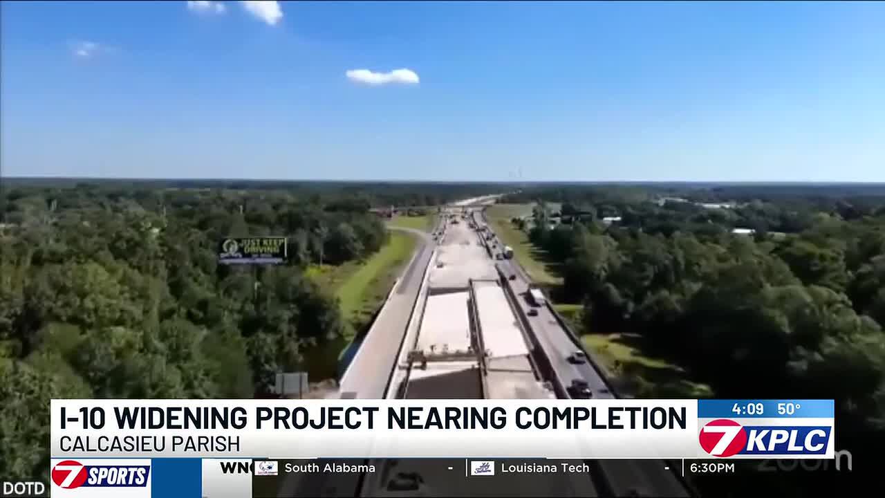 I-10 widening project through Calcasieu nears completion